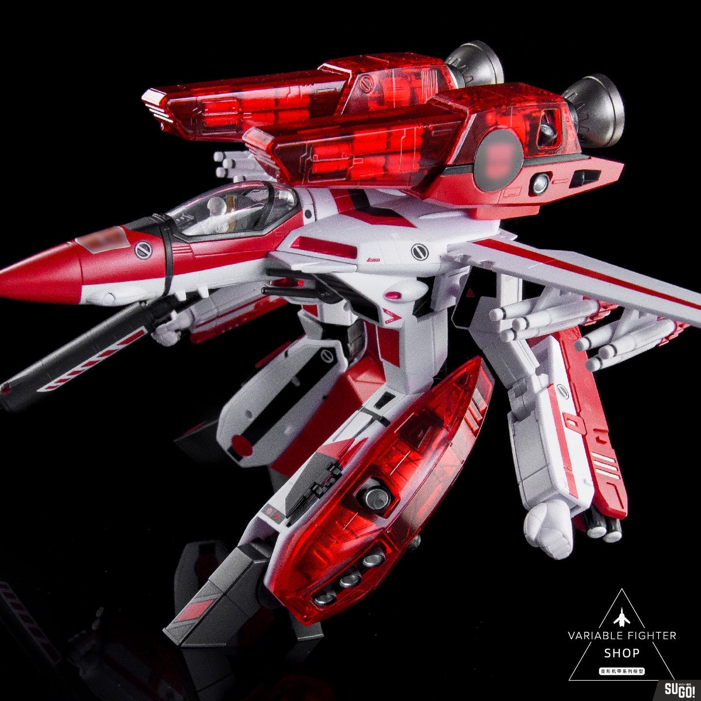 FG Model FG-01 Macross VF1S God of Flame w/ Fast Pack Armor Deluxe Ver ...