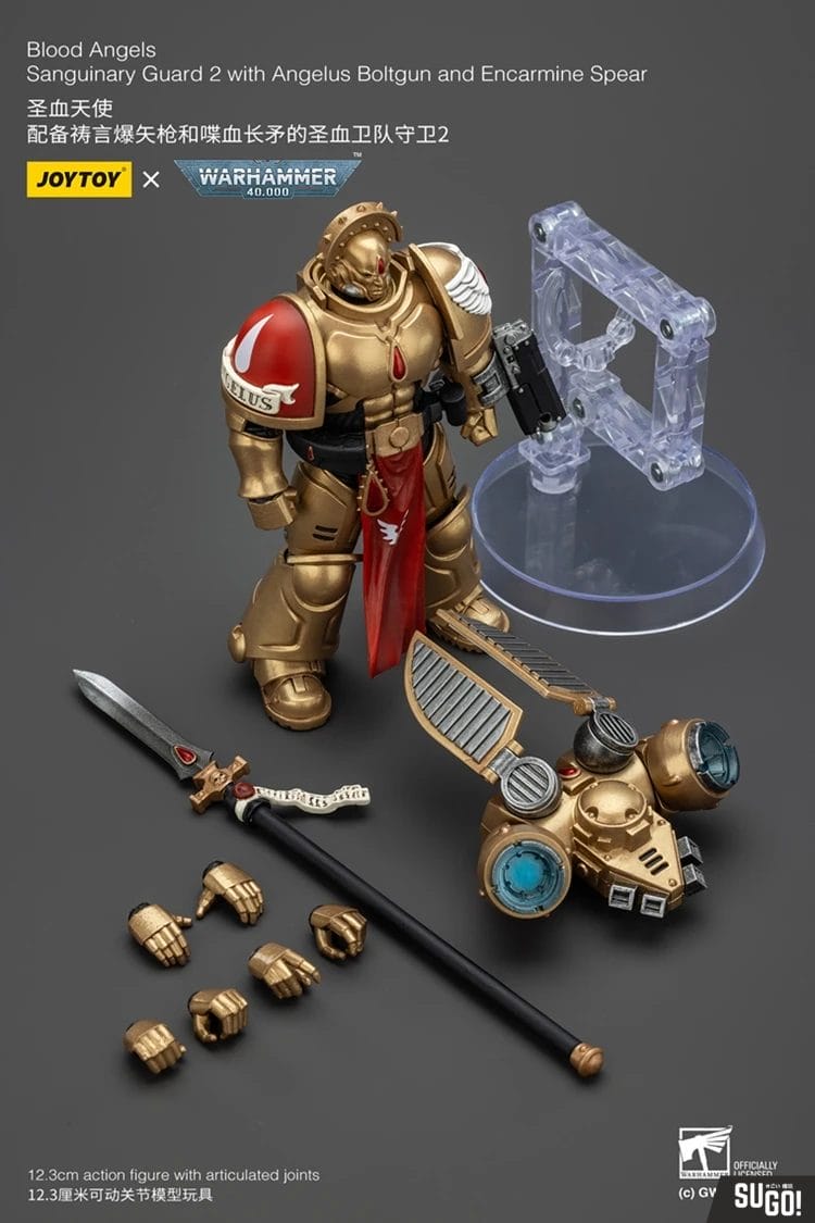 Joy Toy JT01857 Warhammer 40K Blood Angels Sanguinary Guard 2 With Angelus Boltgun And Encarmine ...