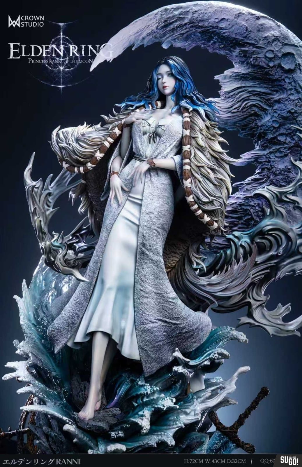 Crown Studio Elden Ring Ranni The Witch Set Ver. 1/4 GK Statue - Sugo ...