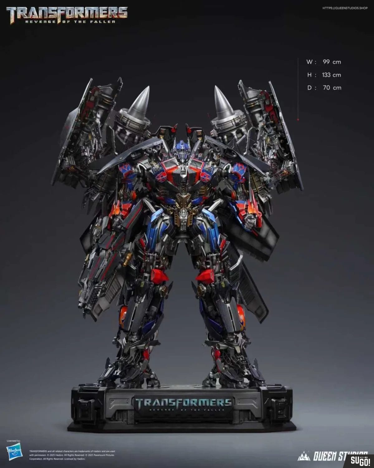 Queen Studios Transformers Optimus Prime Jetpower 133cm Licensed Statue - Sugo Toys | Action ...