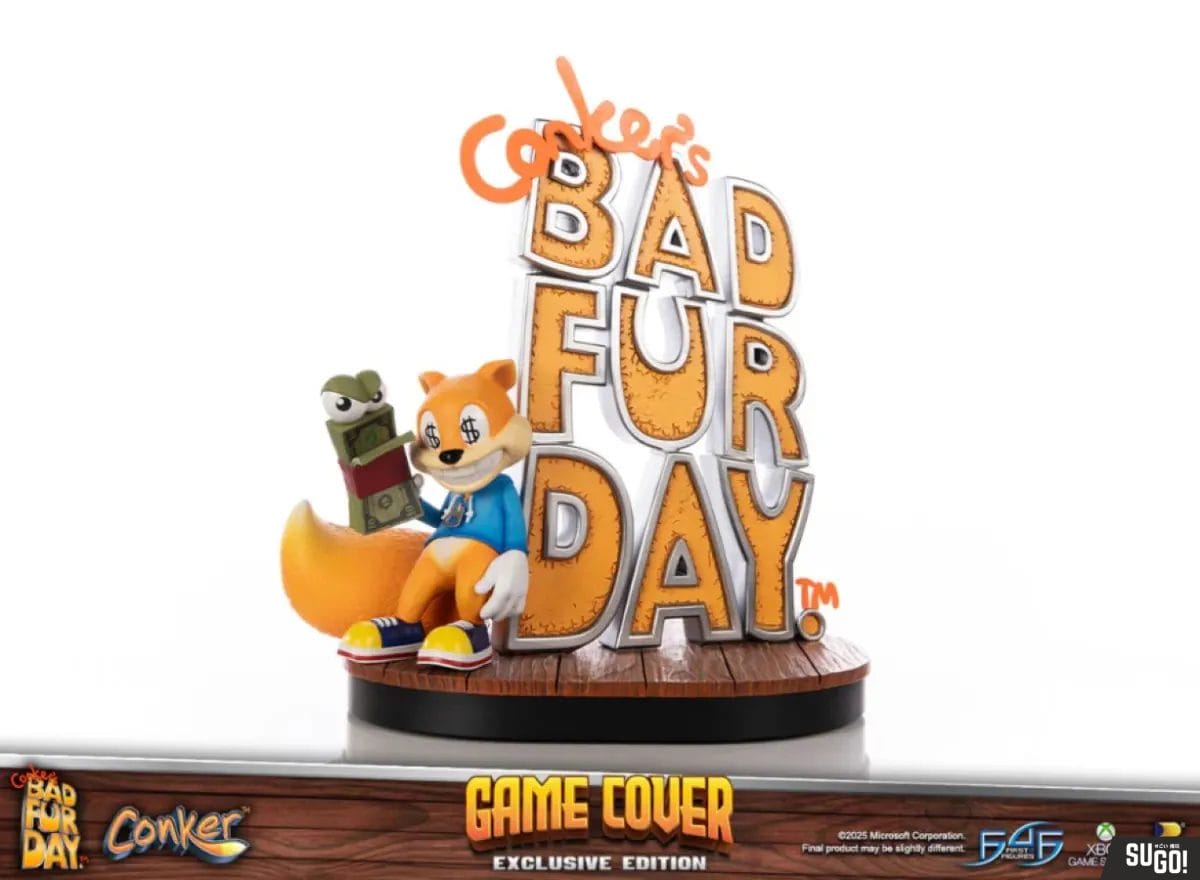 First 4 Figures Conker's Bad Fur Day - Game Cover (Exclusive Edition ...