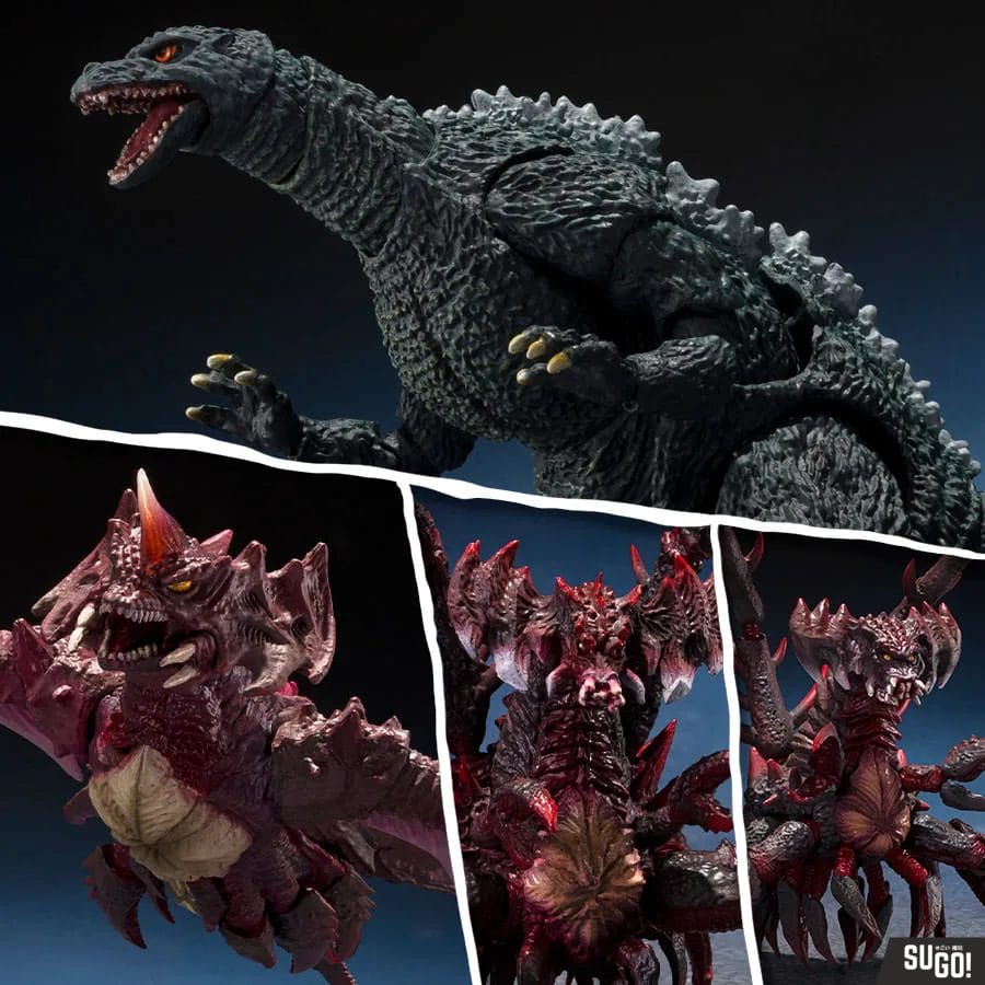Bandai S.H.MonsterArts Godzilla Jr & Destiroyah Evolution Action Figure ...