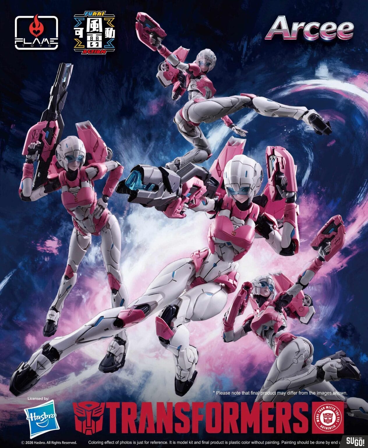 Flame Toys Transformers Arcee Furai Action Figure - Sugo Toys | Action ...
