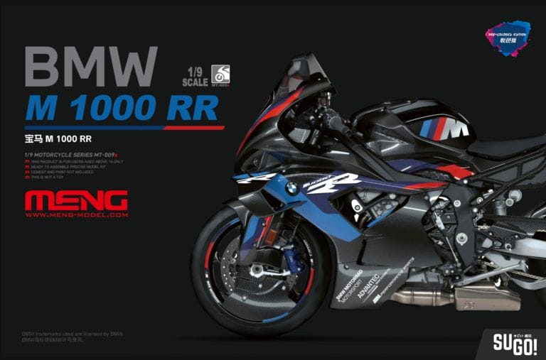 MENG Bmw Motorrad M 1000 RR Pre-Colored Edition 1/9 Scale Model Kit ...